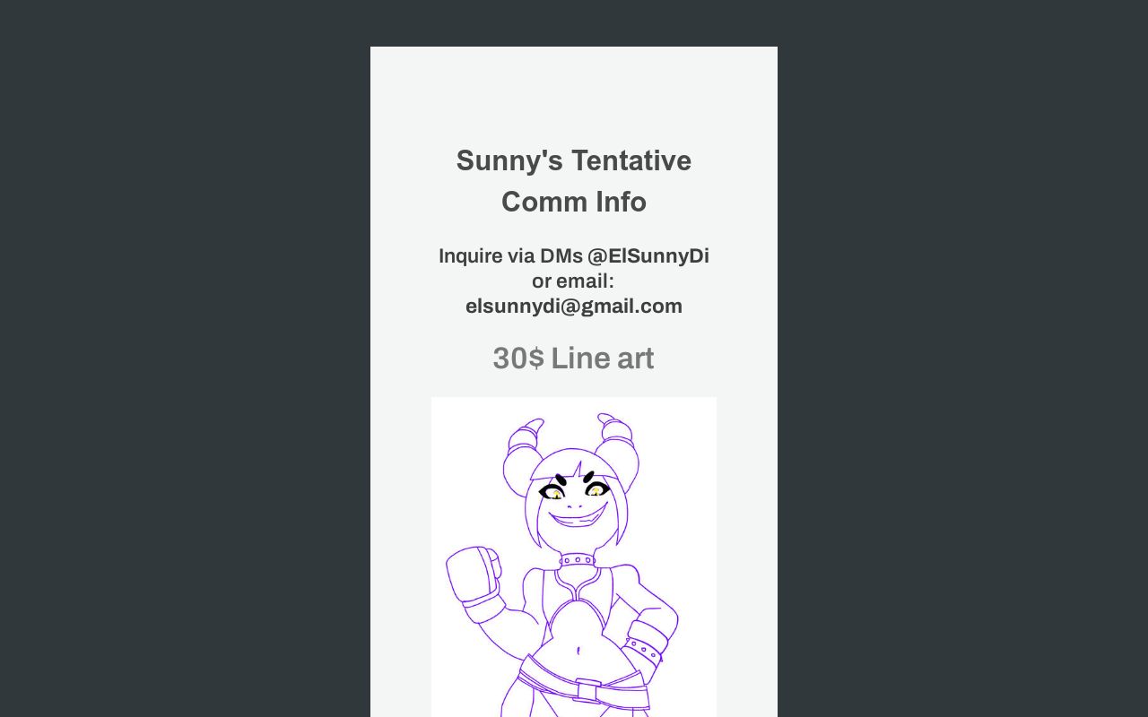 Sunny Commission's Info